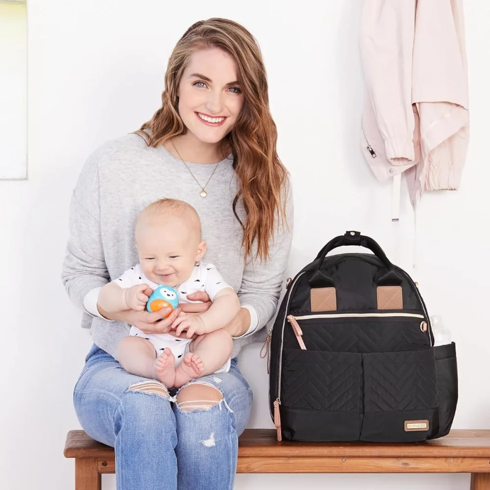 Skip Hop Suite 6-In-1 Diaper Backpack Set | Black | The KidStore Venezuela